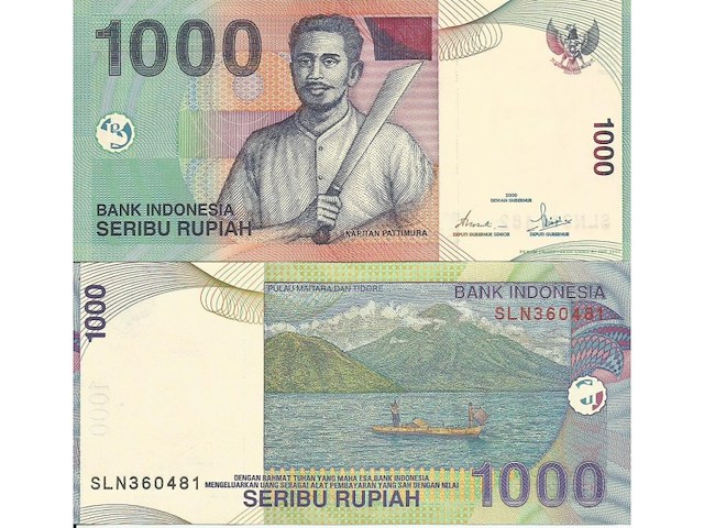 INDONEZIJA 1000 rupiah 2000. UNC