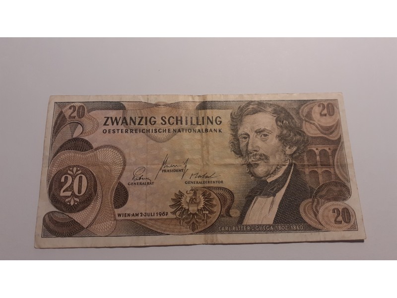 AUSTRIJA - 20 ŠILINGA - 1967