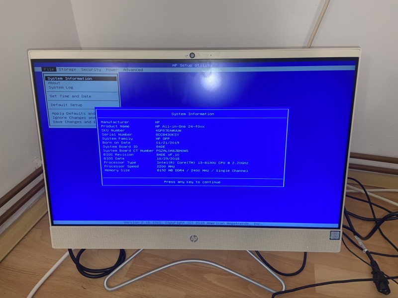 Hp Core i3 8th Gen 21,5incha fhd AIO pc