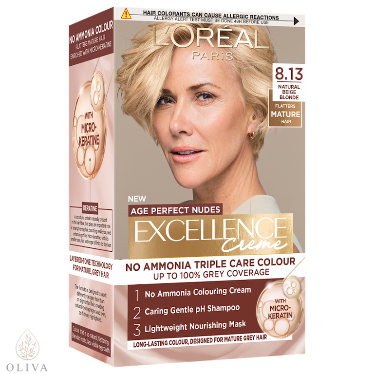 L'OREAL EXCELLENCE AGE PERFECT NUDES 8.13 NATURAL BEIGE BLONDE BOJA ZA KOSU