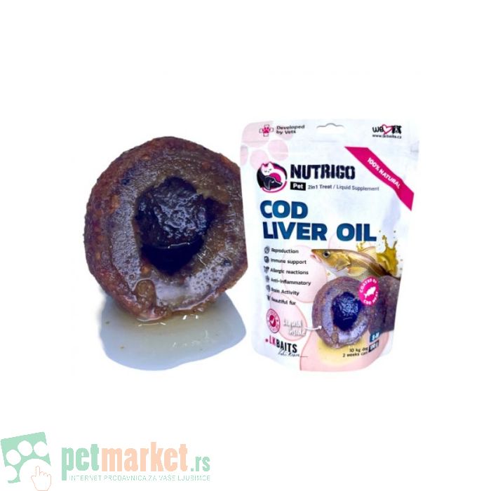 LK Baits Nutrigo: Suplement za pse 100% ulje jetre bakalara Cod Liver Oil, cca. 30 kom