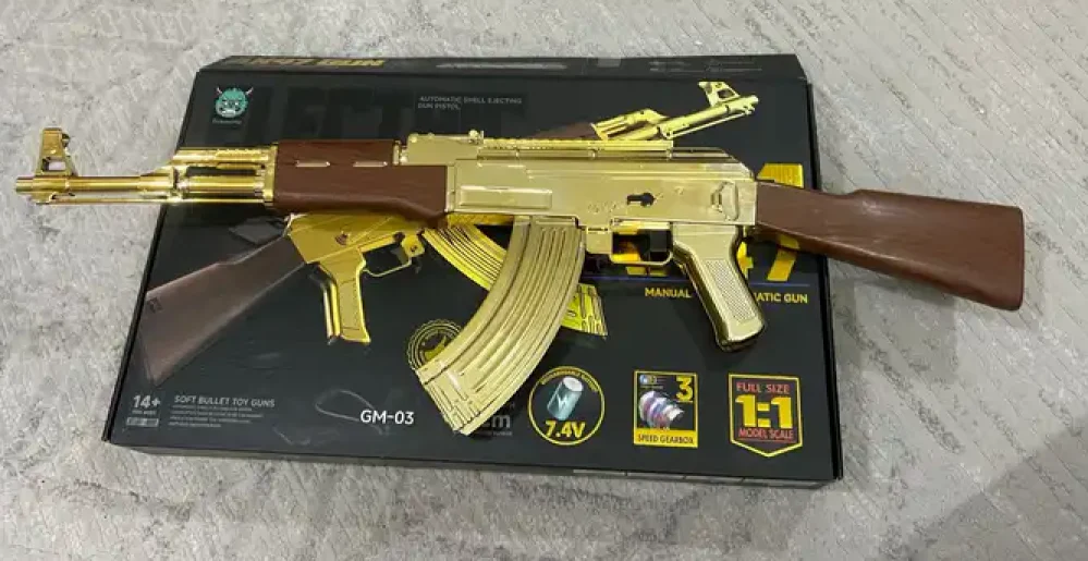 Gel Blaster Zlatni Kalashnikov – Igračka Puška na Vodene Kuglice za Decu