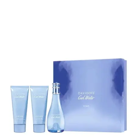 Davidoff Ženski parfemski set Cool Water 210695, EDT, 100ml + Losion za telo, 75ml + Gel za tuširanje, 75ml