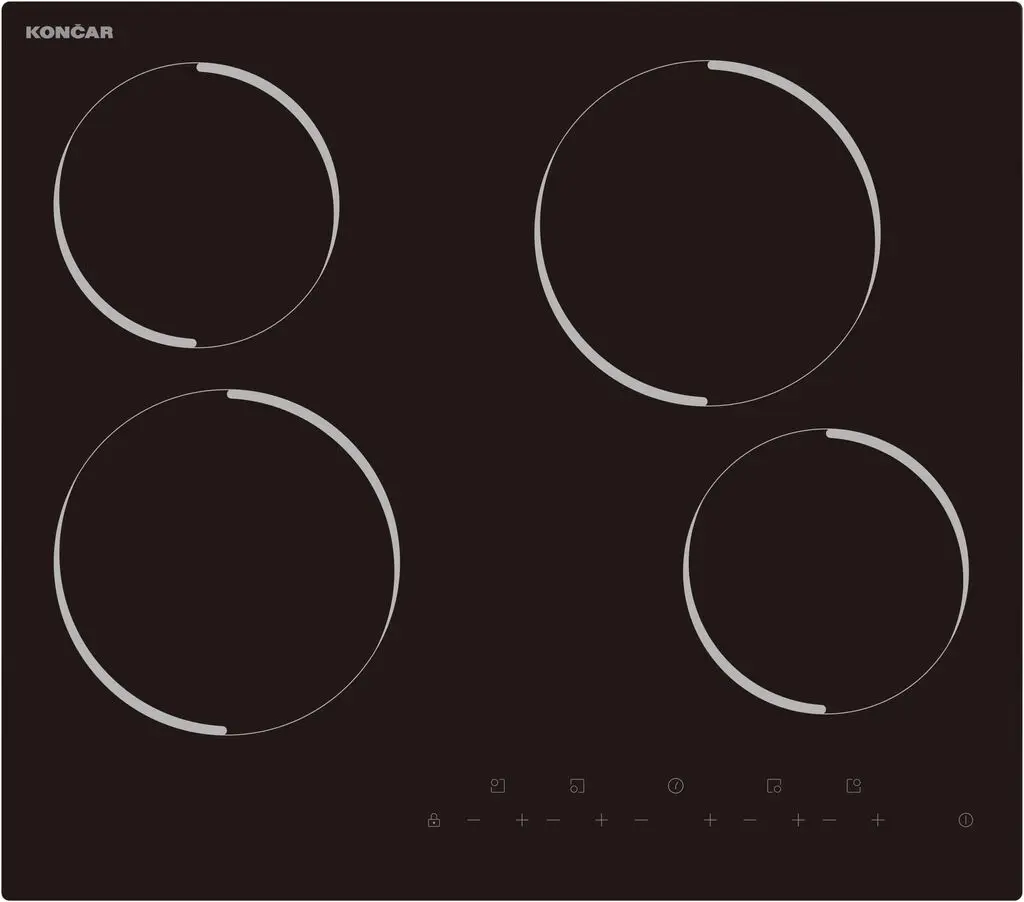 Končar Ugradna ploča za kuvanje UK604KMK, Crna