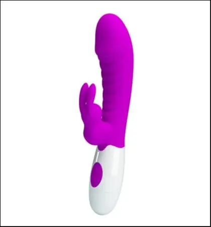 Silikonski vibrator Naughty Bunny, 19.8cm, Roze