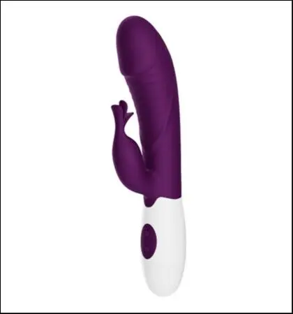 Silikonski vibrator Rasmussen, 19.8cm, Ljubičasti