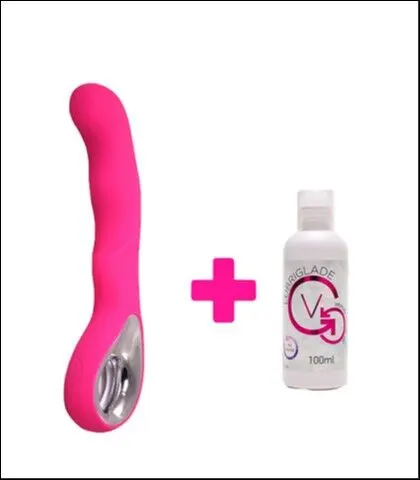 Vibrator za G tačku, Roze i Lubrikant, 100ml