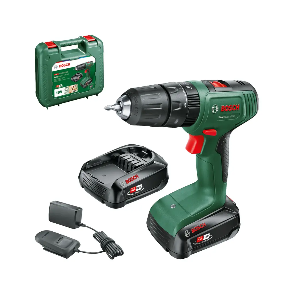 Bosch Aku bušilica odvrtač Easy Impact 18V, 2x 1.5Ah, 06039D8102
