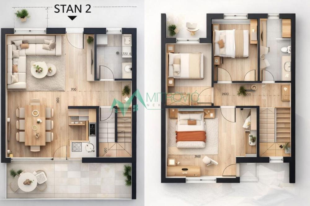 Troiposoban stan na prodaju, 87m2, 177.400€