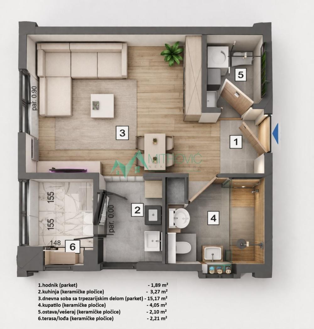 Stan na prodaju, 29m2, 81.120€