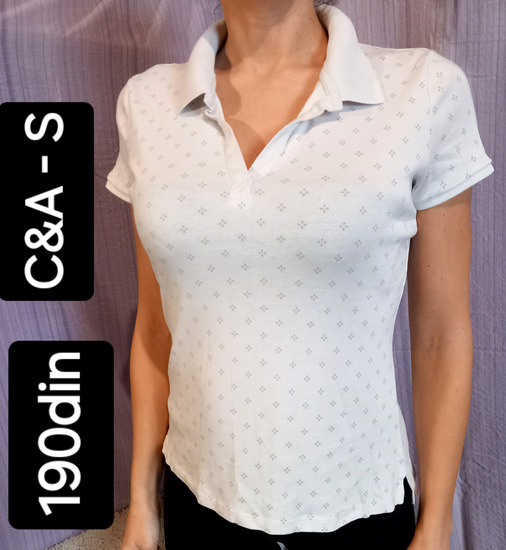 C&A ženska polo majica bela S/36