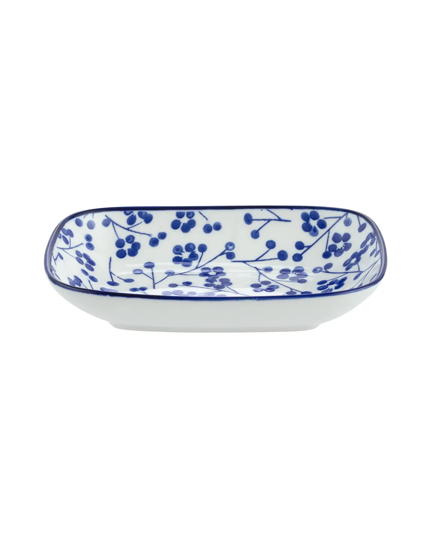 MADAME COCO Reve Bleu Tanjir za serviranje, 17.5x12.5cm, Plavo-beli