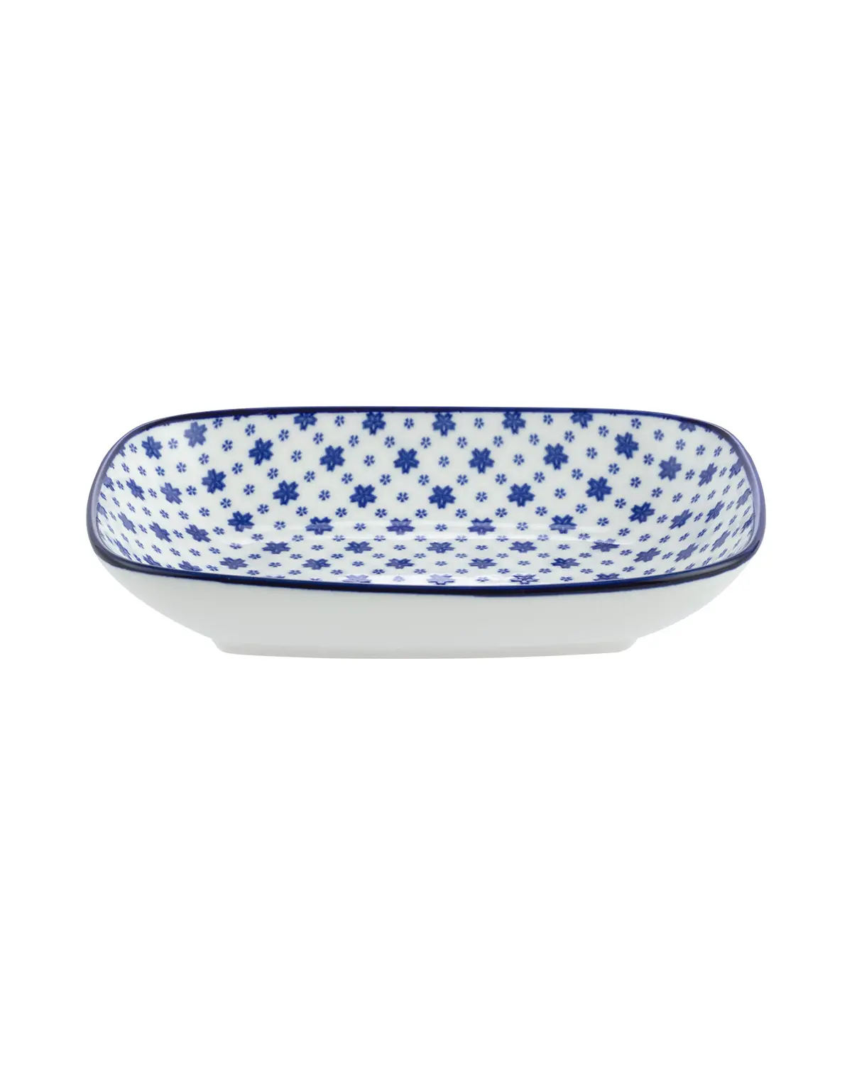 MADAME COCO Reve Bleu Tanjir za serviranje, 17.5x12.5cm, Plavo-beli