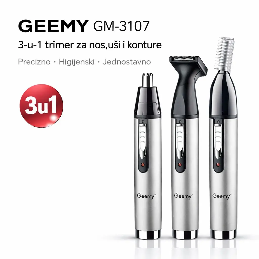 Geemy GM3107 3 u 1 trimer za ličnu negu
