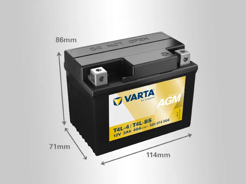 Varta Akumulator Powersports AGM YT4L-BS, 12V, 3Ah, D+