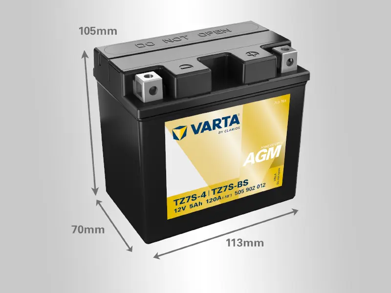 Varta Akumulator Powersports AGM TTZ7S-BS, 12V, 5Ah, D+