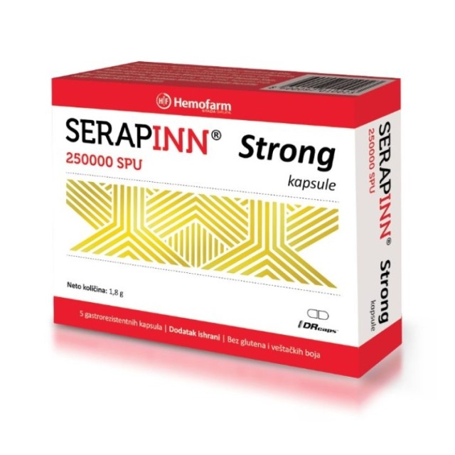 SERAPINN STRONG 250000 IU 5 KAPSULA