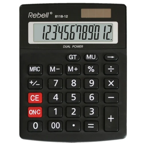Kalkulator komercijalni 12mesta Rebell RE-8118-12 BX crni