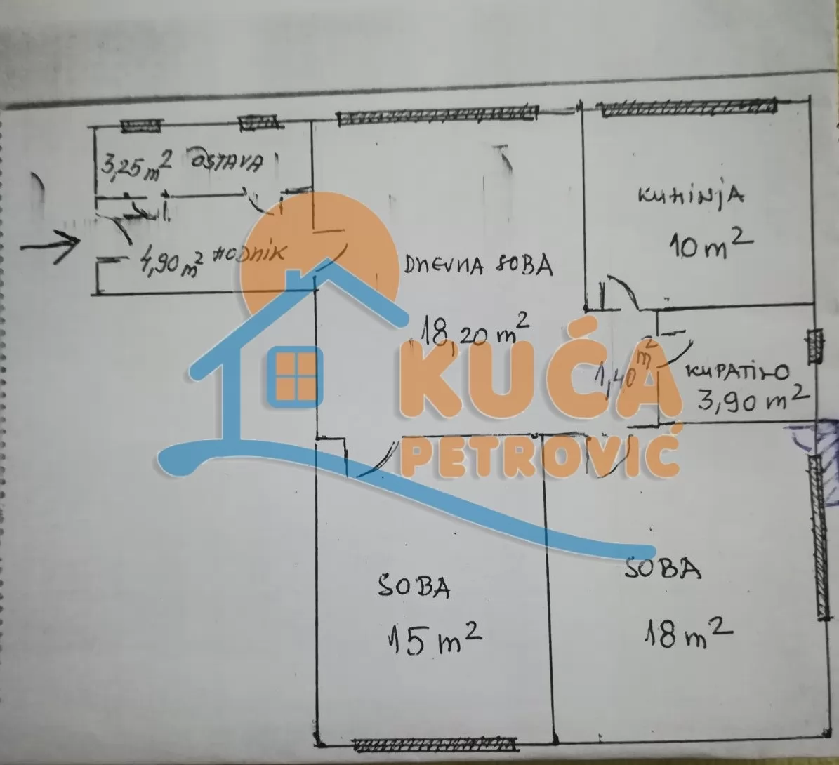 Trosoban stan, 75 m2, Centar, Generala Milojka Lešjanina ID: p-016163