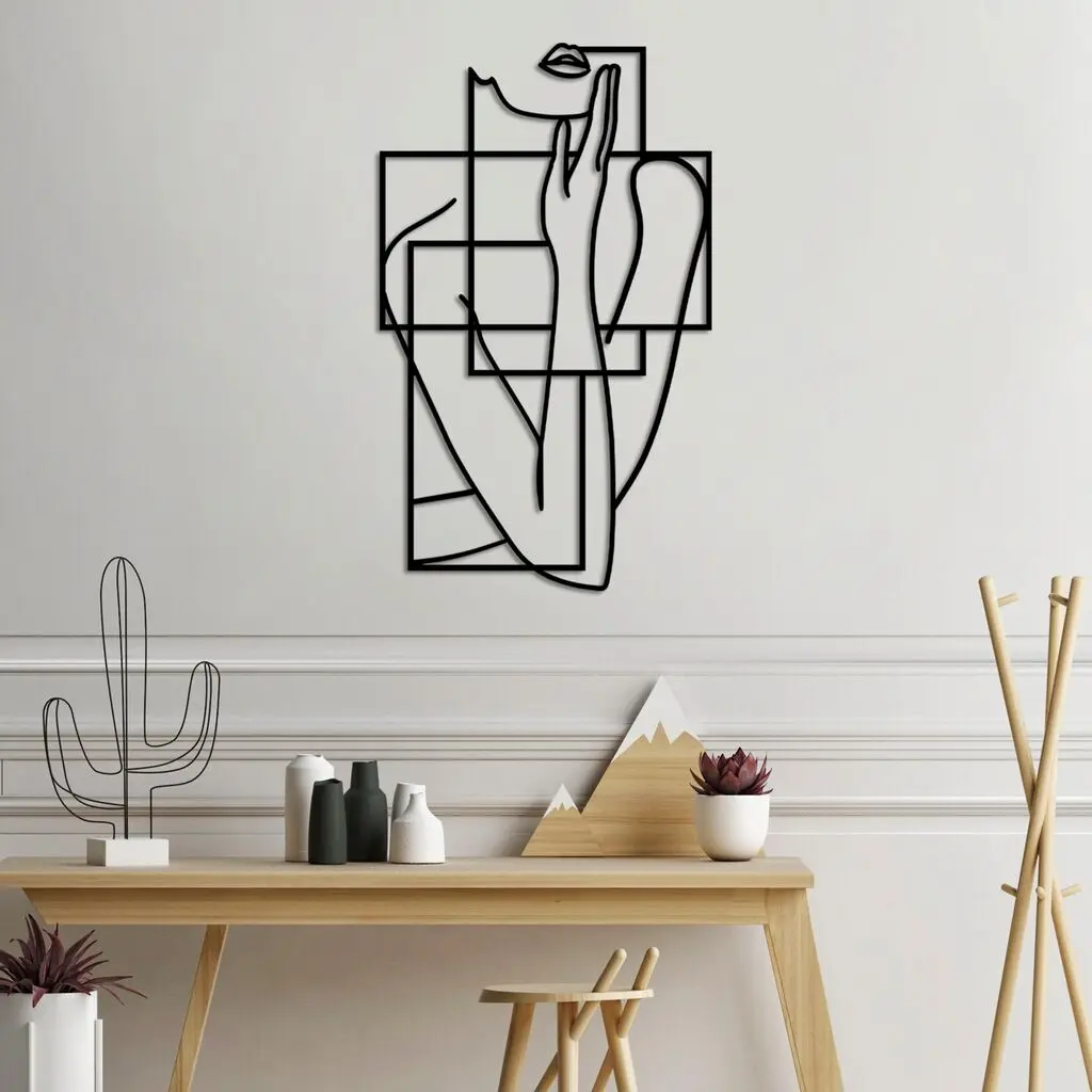 Wallity Zidna dekoracija Think L, 70x42cm, Crna