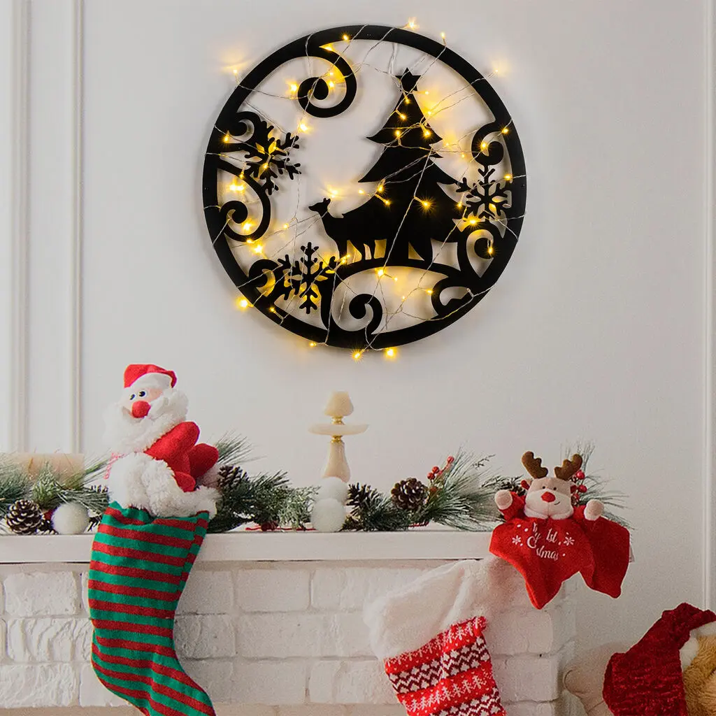 Wallity XMASBLACK 027 Zidna dekoracija, 60x60cm, Crna