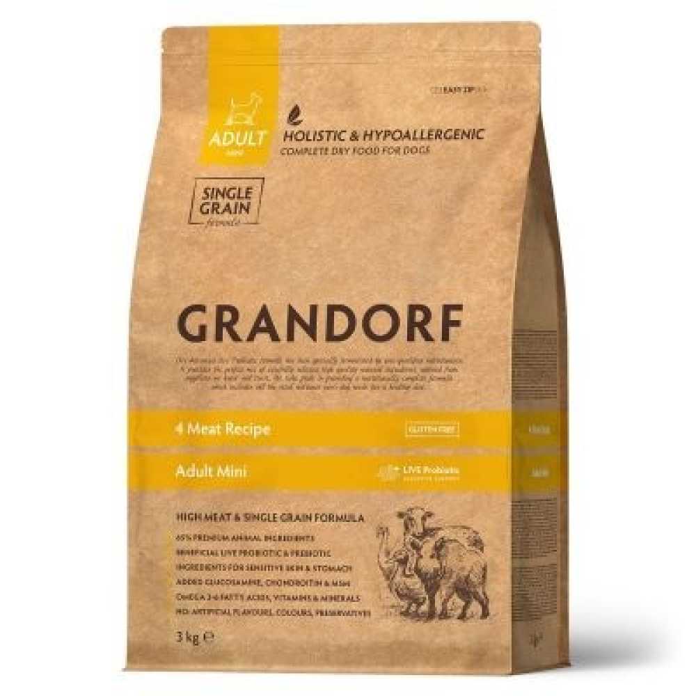 Grandorf Dog Adult Mini 4 Vrste mesa 3kg