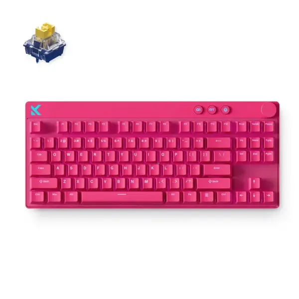 MCHOSE Gaming tastaturaMix 87 Hall Effect Magnetic Switch rose red