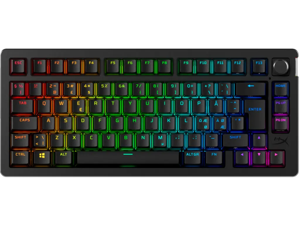 HyperX Alloy Rise 75 bežična geјmerska tastatura, mehanička, crna