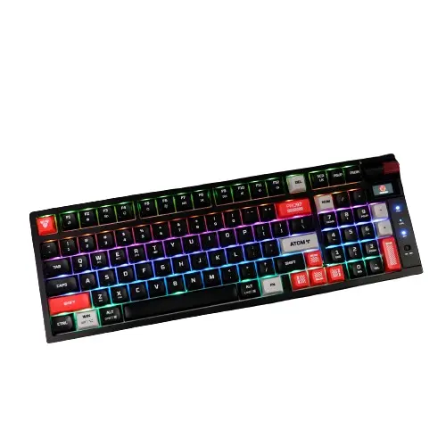 Fantech Mehanička gaming tastatura MK918 RGB Atom PRO97, Bežična, Plavi switch, Bela