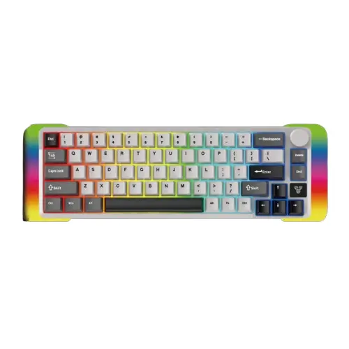 Fantech Mehanička gaming tastatura MK919 Atom PRO66, Plavi switch, Siva
