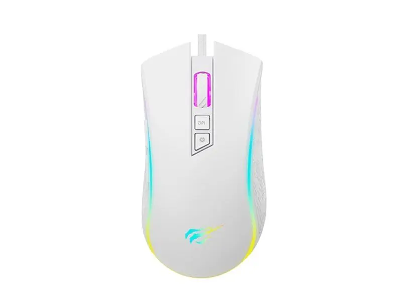 Havit Gaming miš MS1034, USB, RGB, Beli