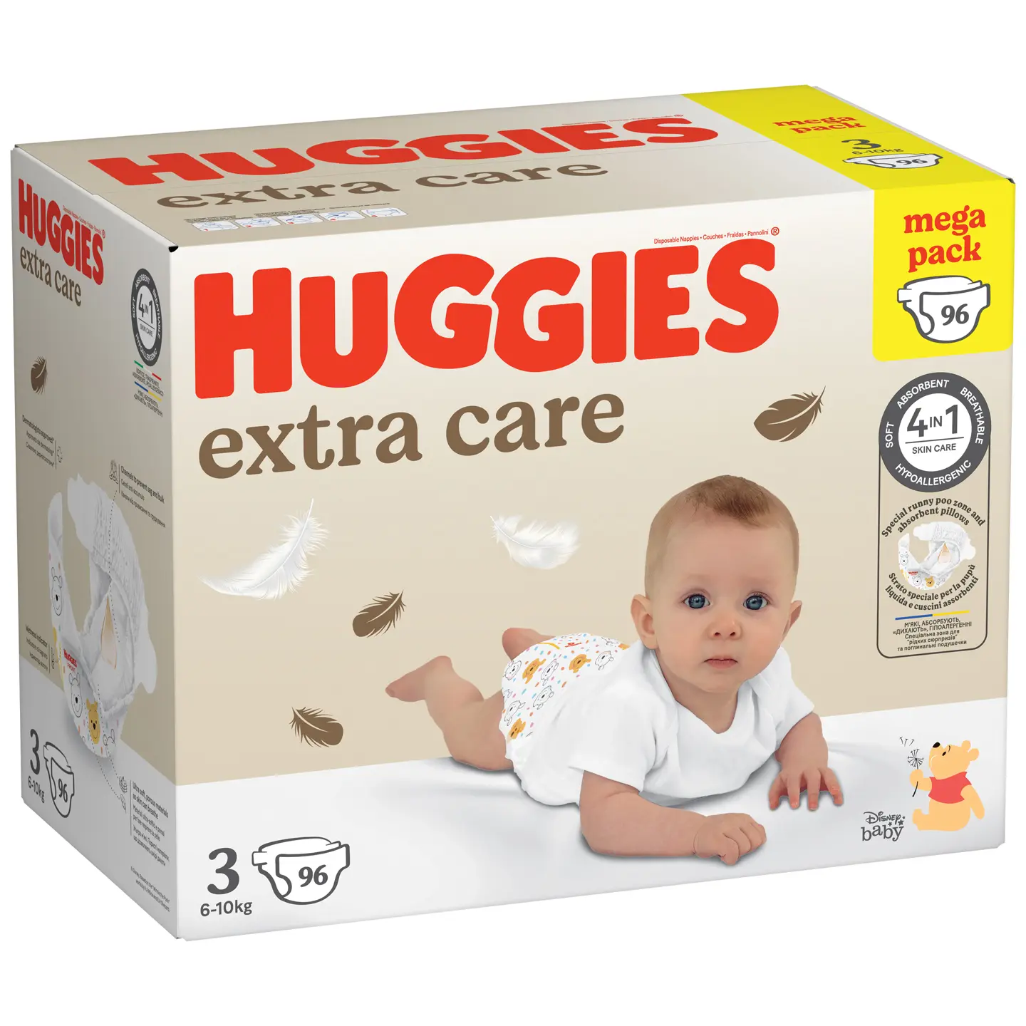 Huggies Pelene Extra Care Box, (3), 6-10kg, 96 komada