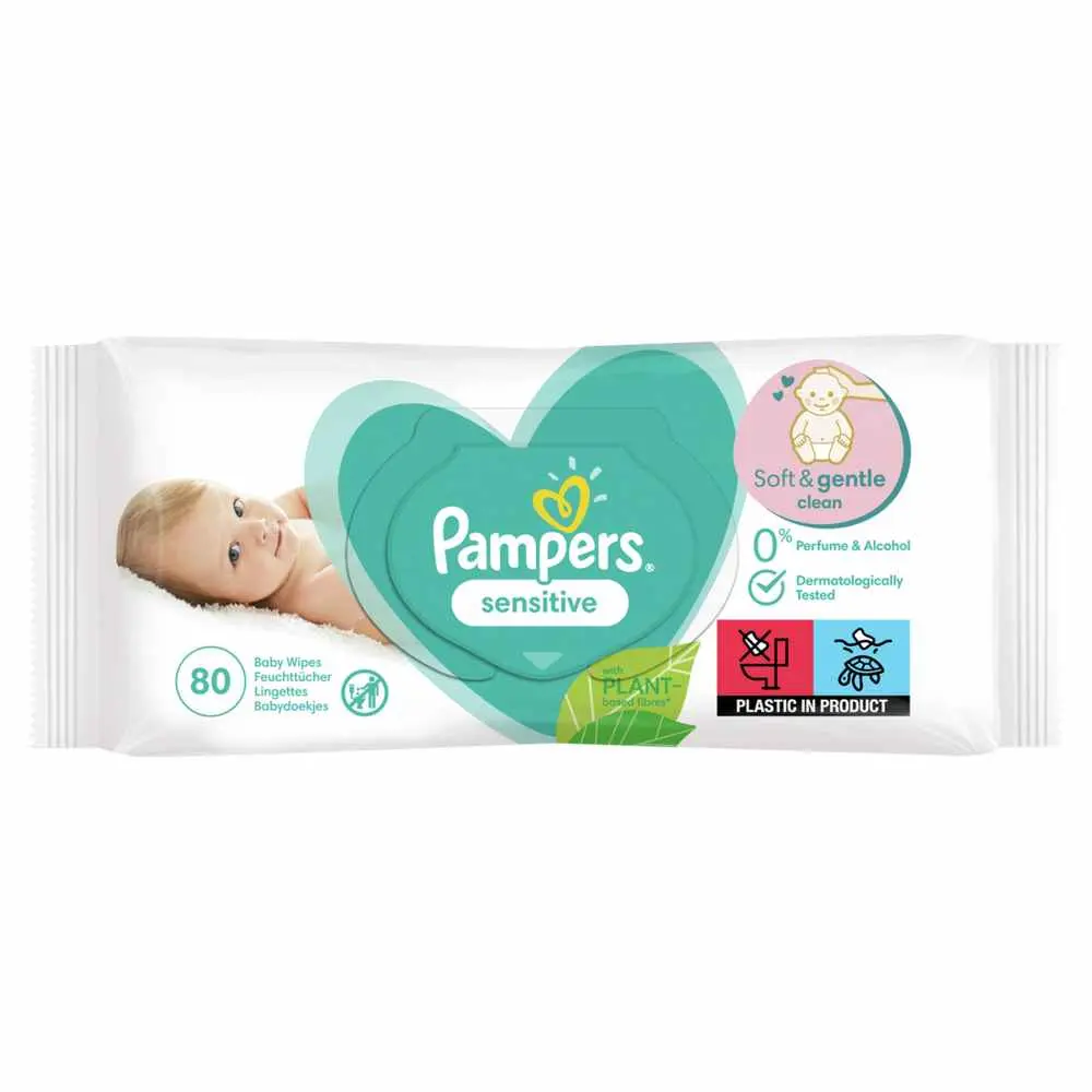 Pampers Vlažne maramice Sensitive, 80 Komada