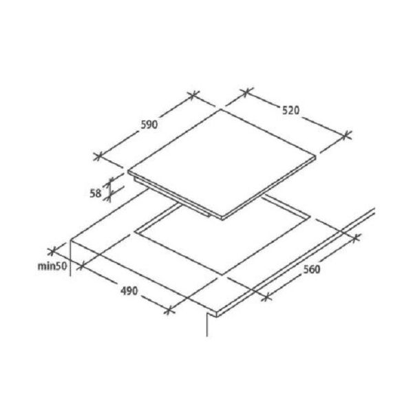 Candy ugradna ploča CI642CBB/1