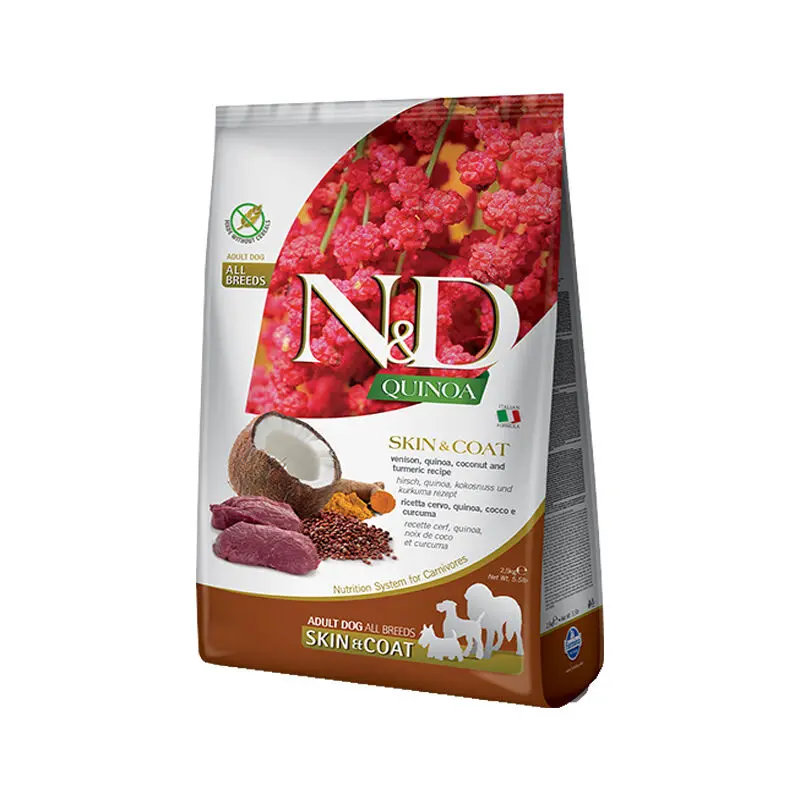 ND quinoa Suva hrana za odrasle pse Skin&Coat Srna, 2.5kg