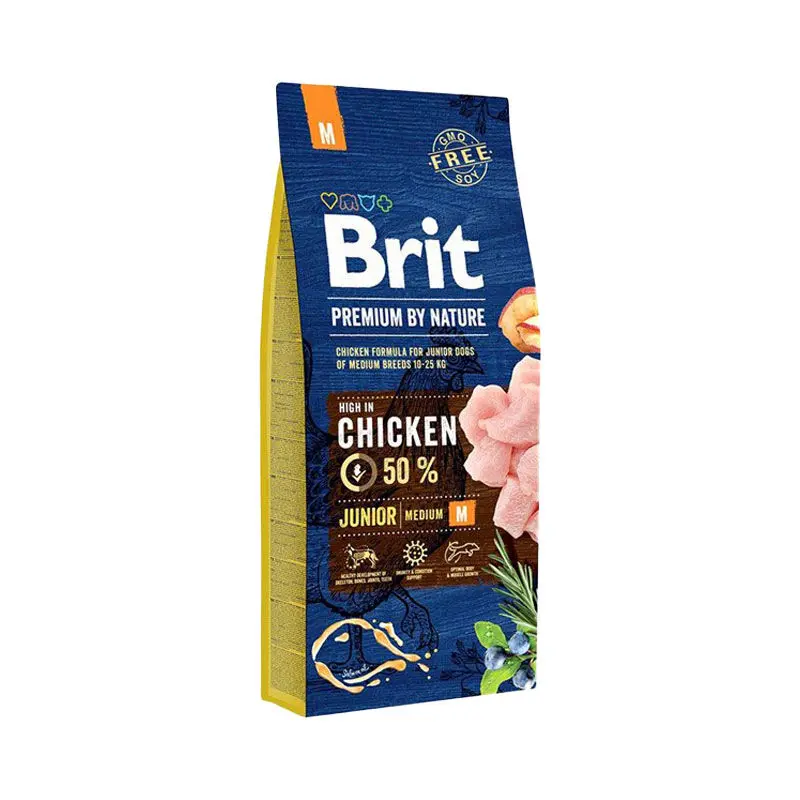 Brit Suva hrana za štence Premium by nature, Piletina, M, 15kg