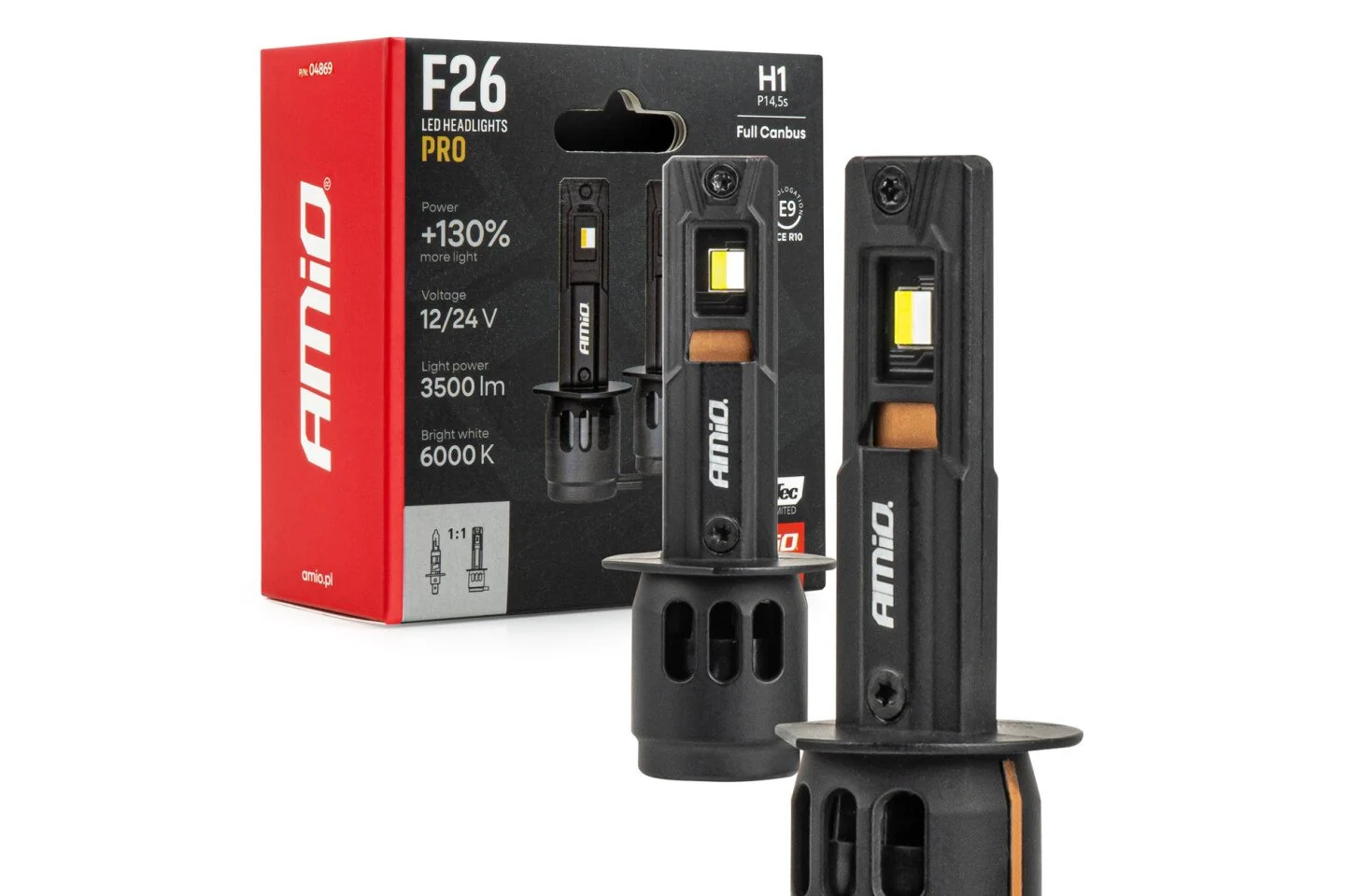 LED auto sijalice F26 PRO LumiTec LIMITED +130% DUO FULL CANBUS H1 12V 24V AMIO-04869    +130% svetla