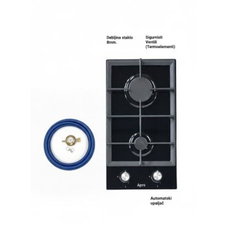 Apex Ugradna ploca sa dve ringle staklo-termoelement+dodaci ( 1245-2 )