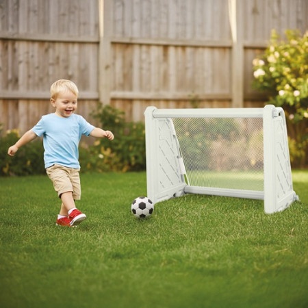 Dolu Gol za fudbal sa mrežicom u beloj boji ( 026835 )