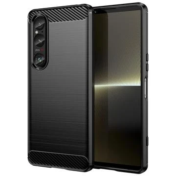 SONY XPERIA 1 VI BRUŠENA TPU ZAŠTITNA MASKA - UGLJENIČNO VLAKNO