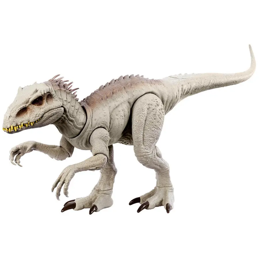 Mattel Dečija igračka Dinosaurus Indominus Rex sa zvukom i svetlima Jurassic World, Svetlosiva