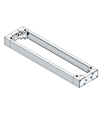 SORAX podnožje, zatvoreno, Š=300xD=1.200xV=100mm, RAL7035
Zatvorena izvedba podnožja