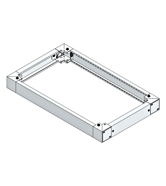 SORAX podnožje, zatvoreno, Š=600xD=1.000xV=100mm, RAL7035
Zatvorena izvedba podnožja