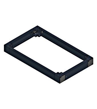 SORAX podnožje, zatvoreno, Š=600xD=1.000xV=100mm, RAL9005
Zatvorena izvedba podnožja