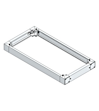 SORAX podnožje, zatvoreno, Š=600xD=1.200xV=100mm, RAL7035
Zatvorena izvedba podnožja