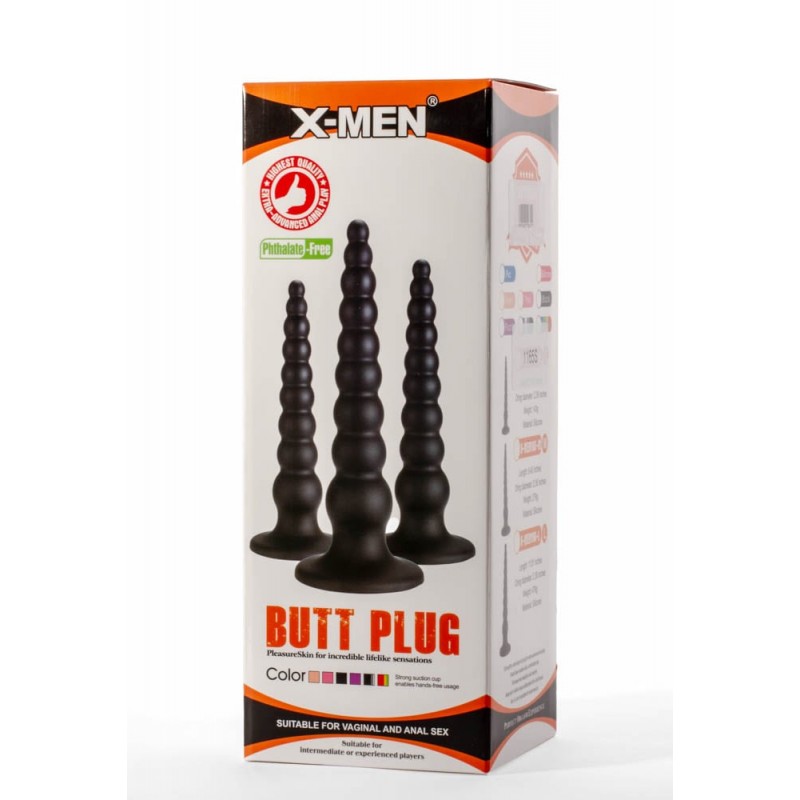 X-Men 11.81inch Butt Plug Black L XMEN1166L