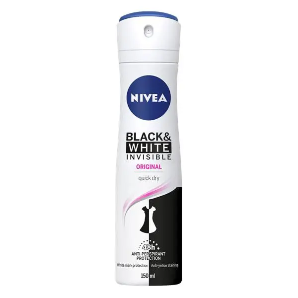 NIVEA Ženski dezodorans Black&White Invisible, 150ml