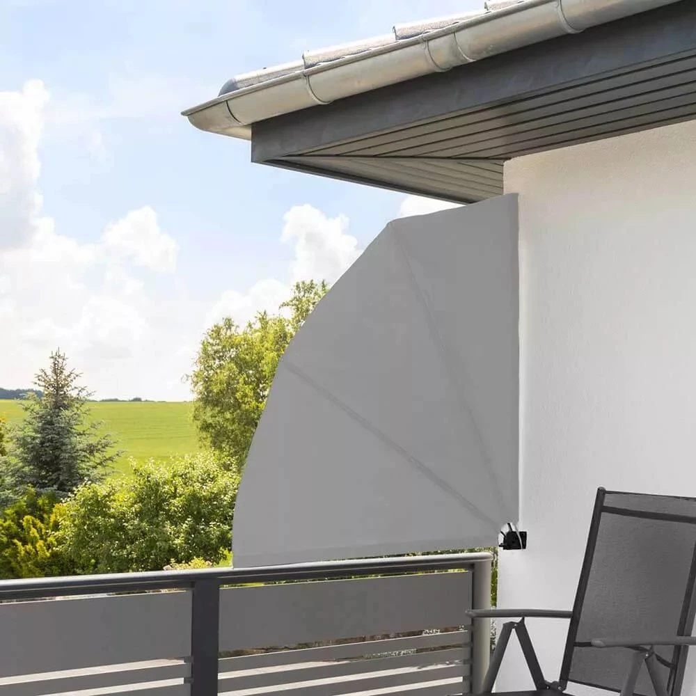 Bočna sklopiva tenda za balkon 140cm Siva