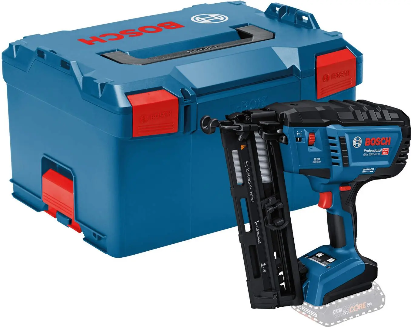 Bosch Akumulatorski pištolj za eksere GNH 18V-64-2 M Professional 18V, Solo bez baterije i punjača + L-BOXX 238 0601482101