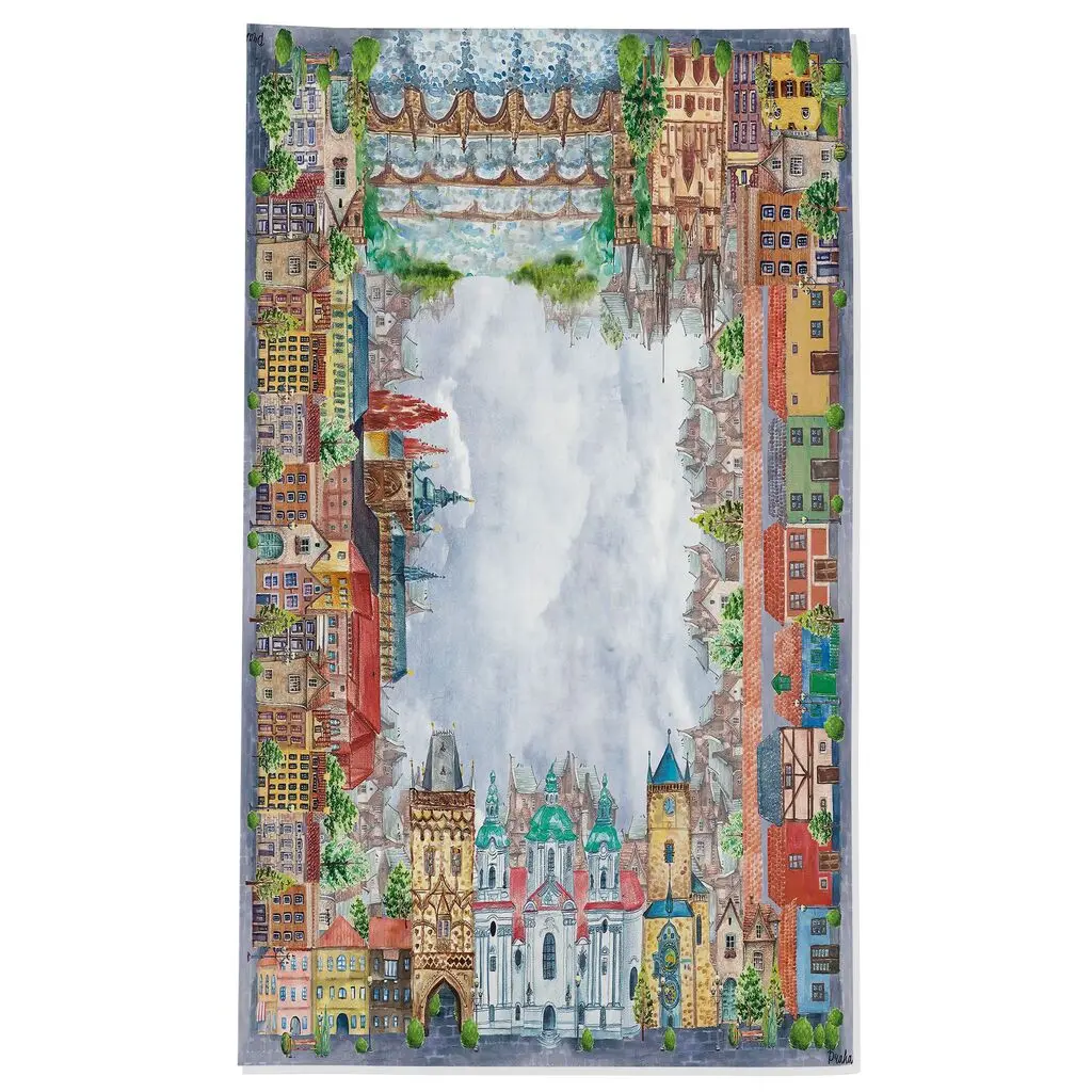 Hermia Stolnjak MSAORT0011-15, 150×150 cm, 230 g/m², Pamuk, Šareni